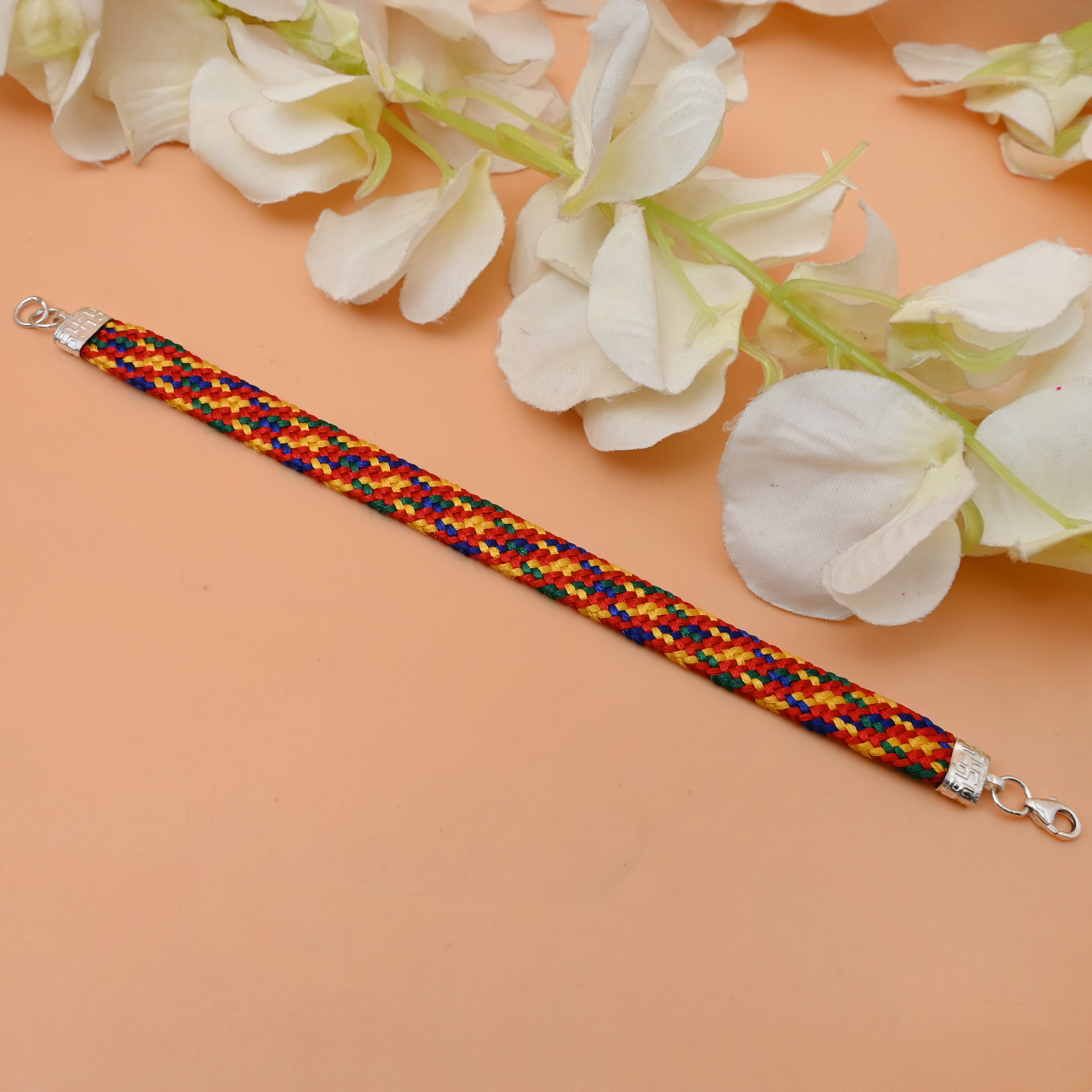 Beautiful Multi-Color Silver Dhaga Moli Bracelet for Fashion – Misvi